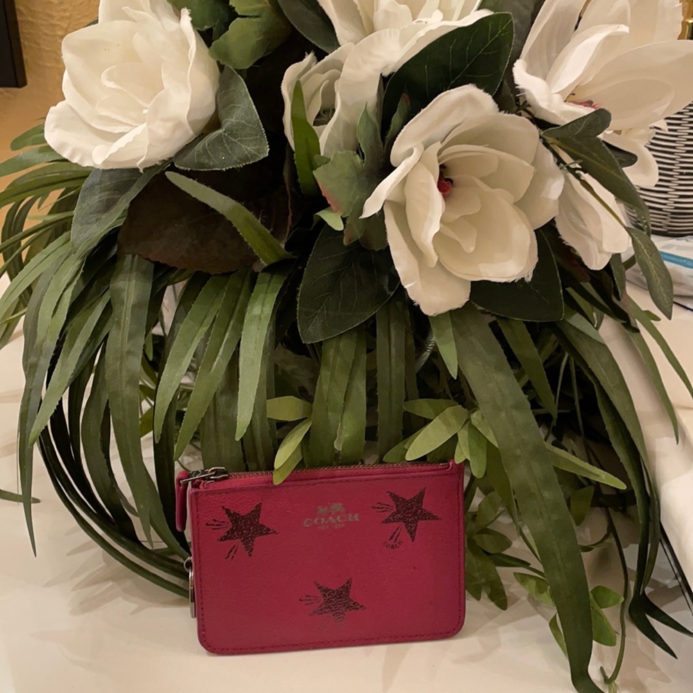 Coach Shooting Star Wallet & Attached Keyring - Gem